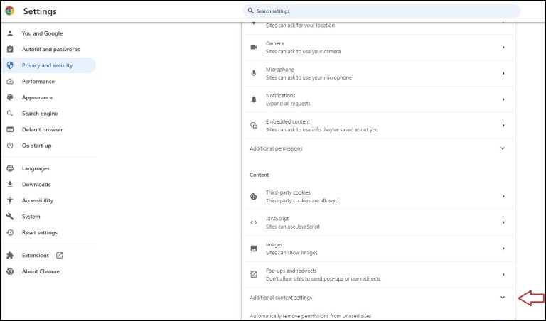 Browser Privacy settings - Safety Observer